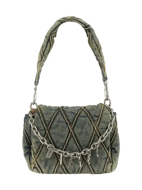 DIESEL® Charm D' Small Shoulder Bag - Grey