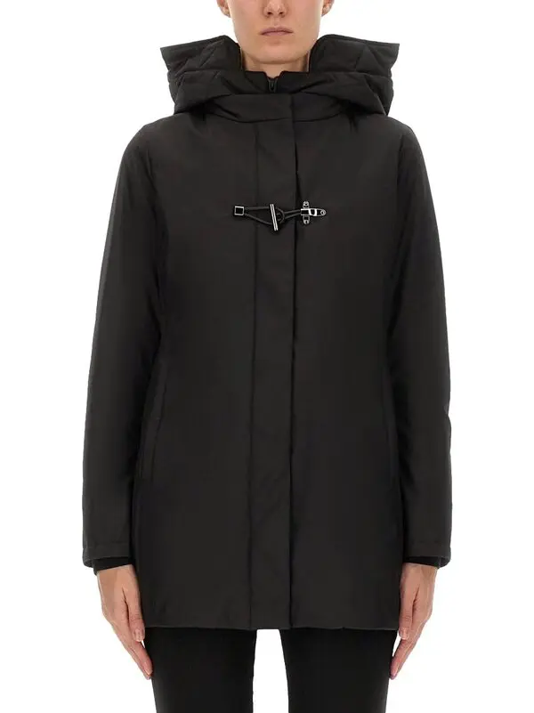 FAY Coat With Toggle - Black
