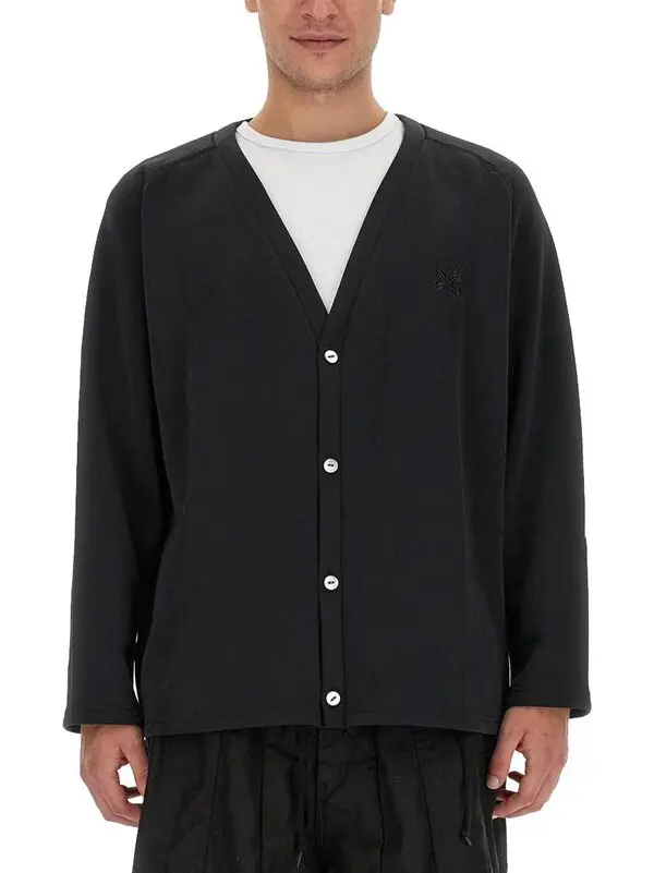 Needles Logo Cardigan - Black