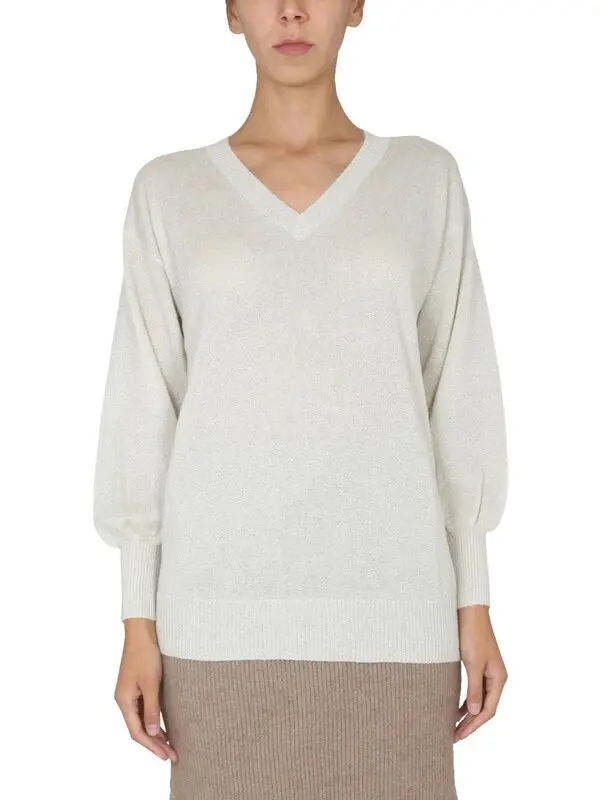 Fabiana Filippi V-neck Jersey - White