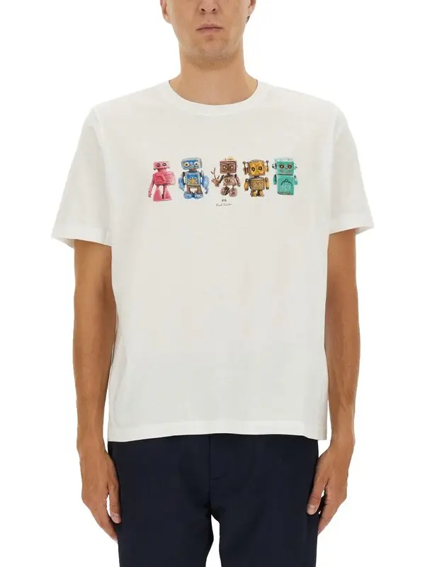 Paul Smith Robot Print T-shirt - White