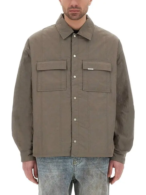 REPRESENT Quilted Overshirt - Green