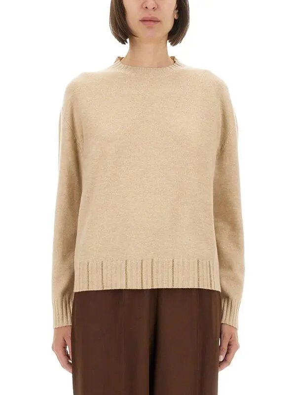 Fabiana Filippi Wool, Silk, And Cashmere Sweater - Beige