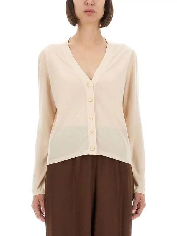 Fabiana Filippi Cashmere And Silk Cardigan - Beige