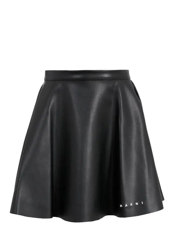 Marni Polyester Zippered Skirt - Black