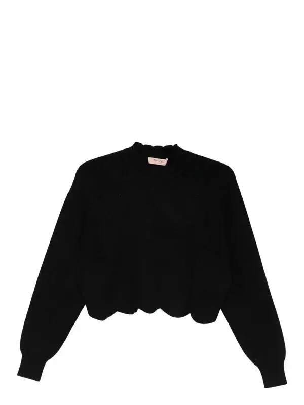 TWINSET Scalloped-hem Sweater - Black