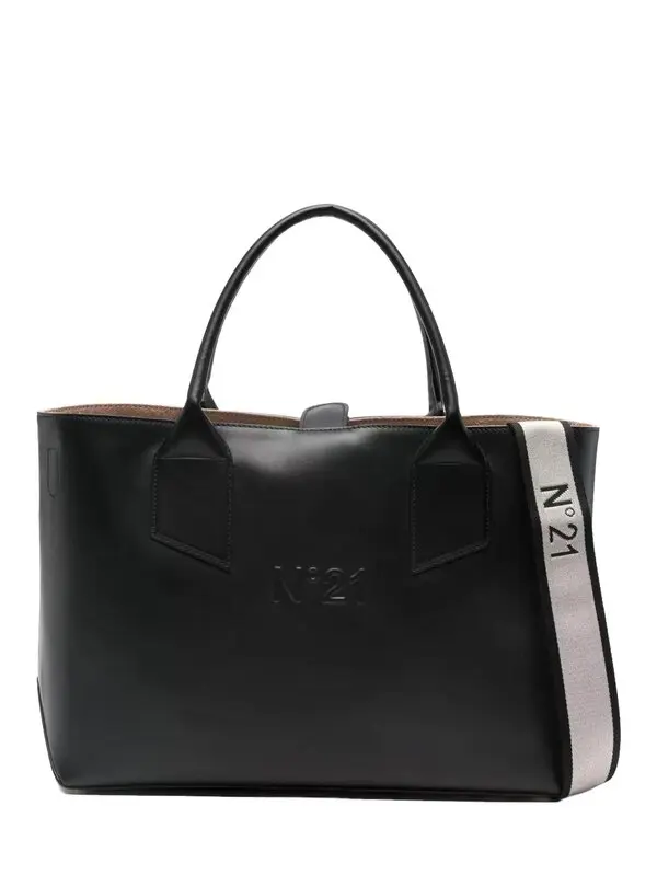 N°21 Logo-embossed Tote Bag - Black