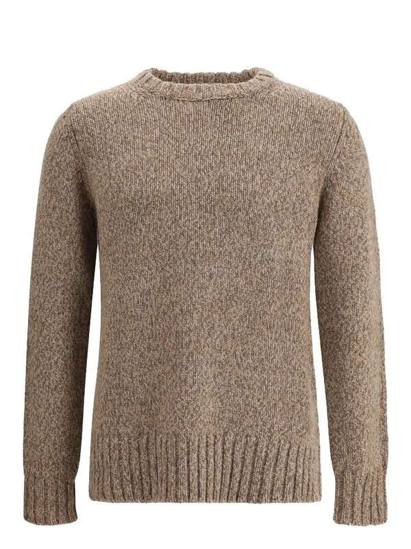 ARAGONA Crew-neck Sweater - Brown
