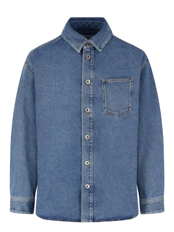 Loewe Cotton Denim Overshirt - Mid Blue Denim