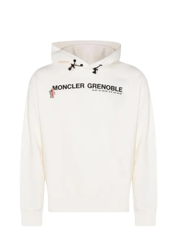 Moncler Cotton Logo Hoodie - Beige