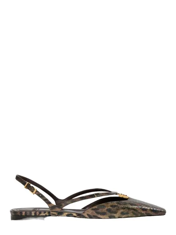 Fendi Slingback Ballerina Flats - Brown