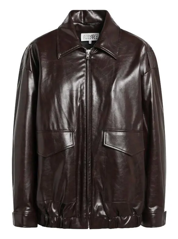 MAISON MARGIELA Faux Leather Jacket - Red