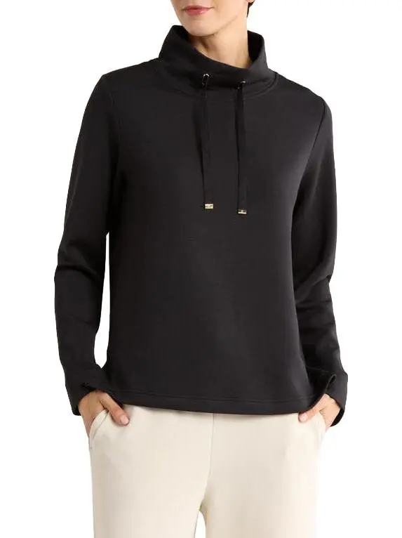 Tommy Bahama Palm Voyage Mock Neck Sweatshirt - Black
