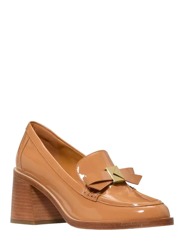 Kate Spade New York Deco Bow Loafer Pumps - Biscotti