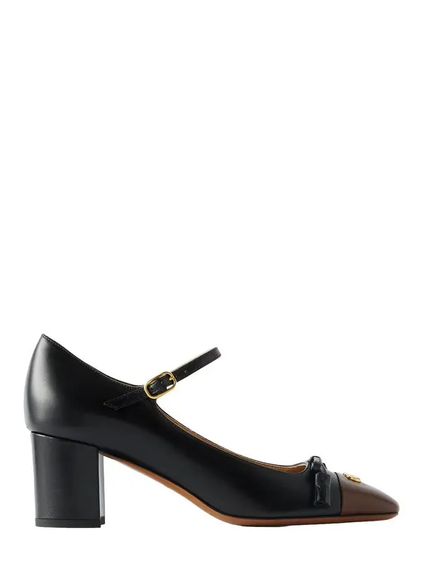 Valentino Garavani Valet Du Roi 60 Tasseled Two-tone Leather Mary Jane Pumps - Black