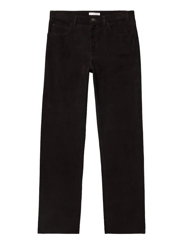THE ROW Fred Slim-fit Corduroy Trousers - Brown
