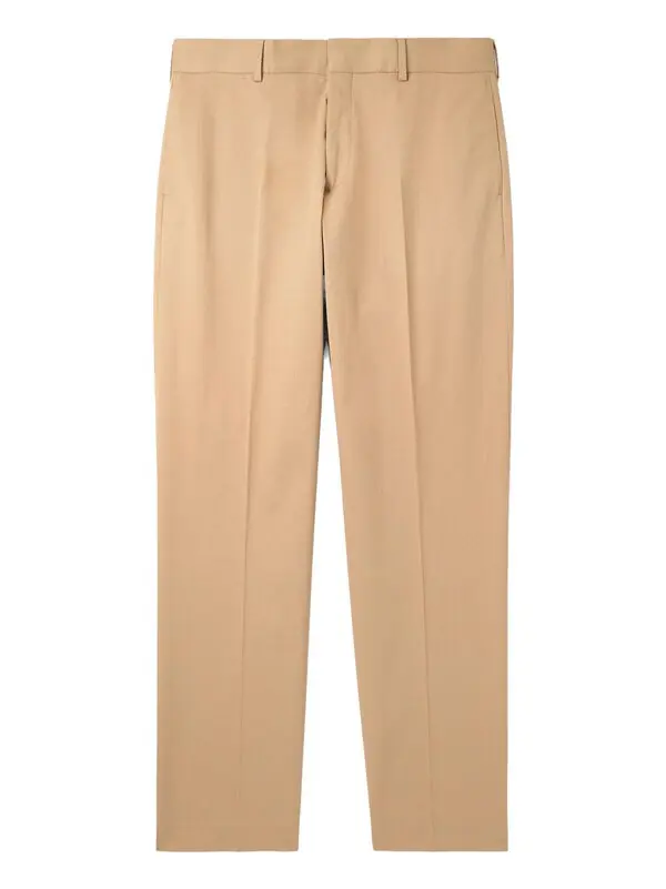 Paul Smith Straight-leg Cotton-blend Twill Trousers - Brown