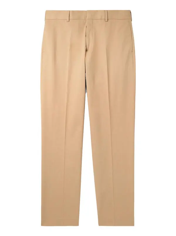 Paul Smith Straight-leg Cotton-blend Twill Trousers - Brown