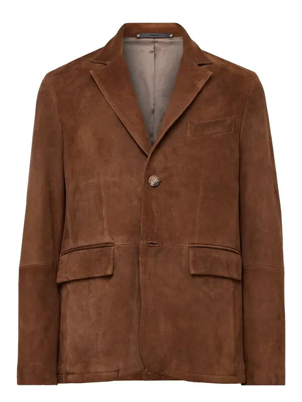 Paul Smith Suede Suit Jacket - Brown