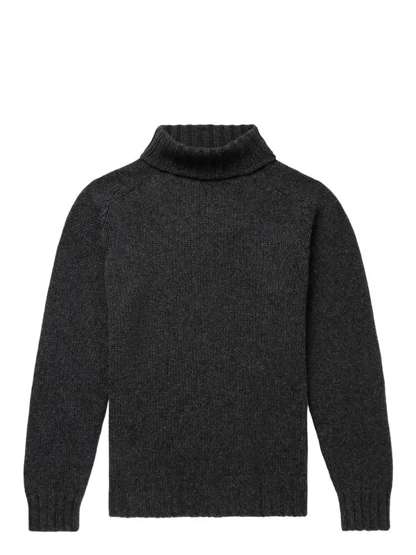DRAKE'S Submariner Wool Rollneck Sweater - Gray