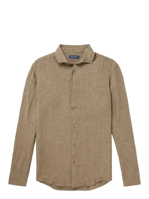 Frescobol Carioca Antonio Linen Shirt - Brown