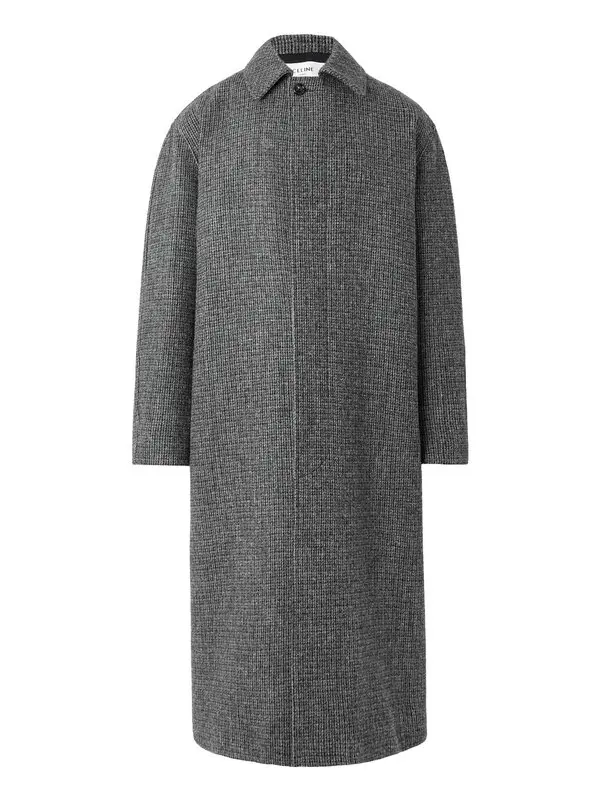 Celine Homme Wool-tweed Overcoat - Gray