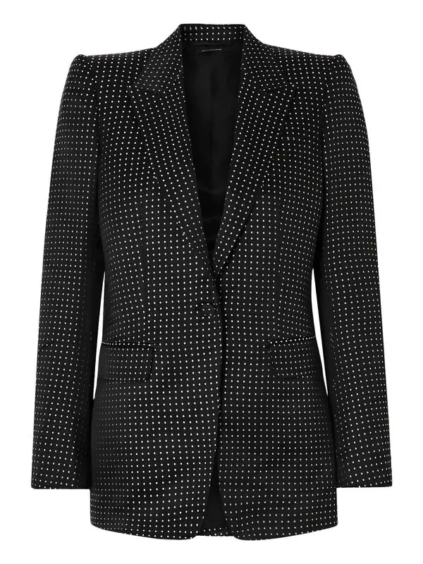 TOM FORD Polka-dot Duchesse Silk-jacquard Blazer - Black