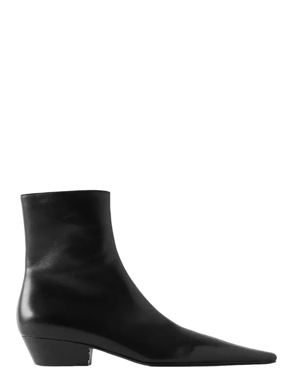 Saint Laurent Jill Leather Ankle Boots - Black