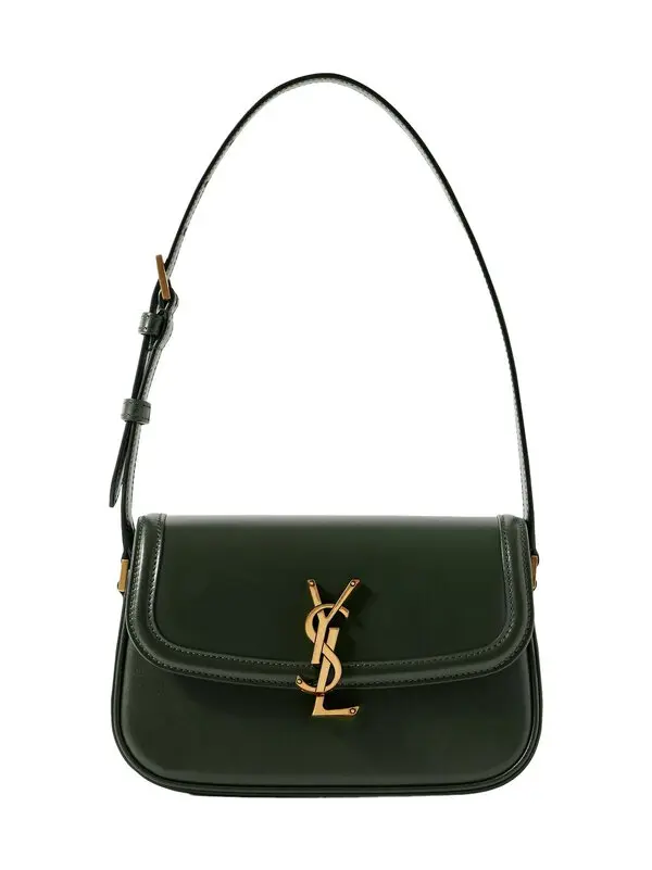 Saint Laurent Solferino Mini Leather Shoulder Bag - Green