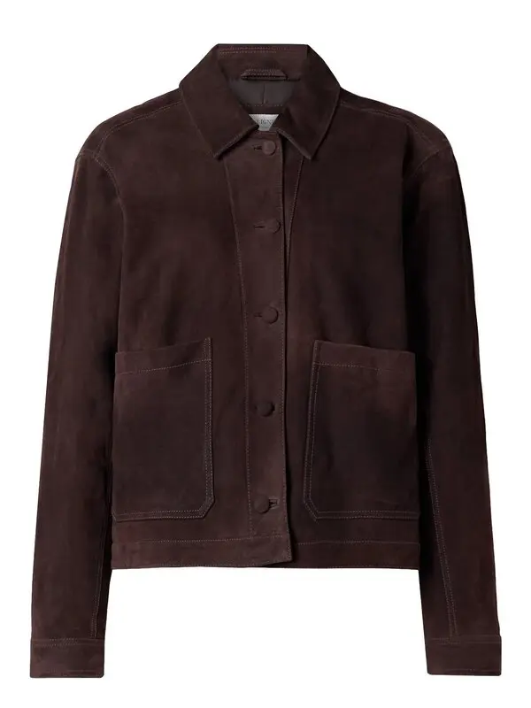 LA LIGNE Suede Jacket - Brown