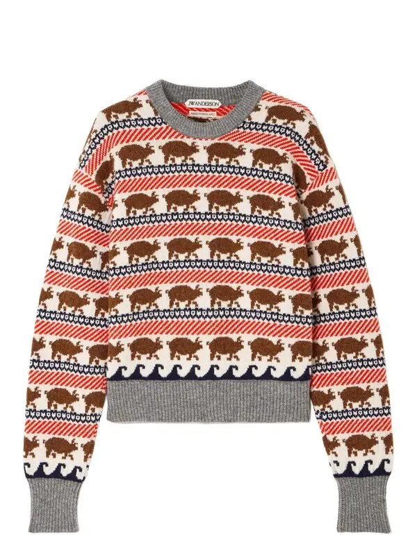 JW Anderson Intarsia Wool Sweater - Multi