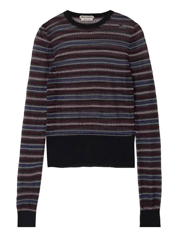 JW Anderson Intarsia-knit Cotton-blend Sweater - Multi