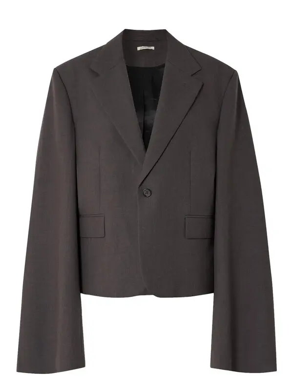 JW Anderson Wool-twill Cropped Blazer - Brown