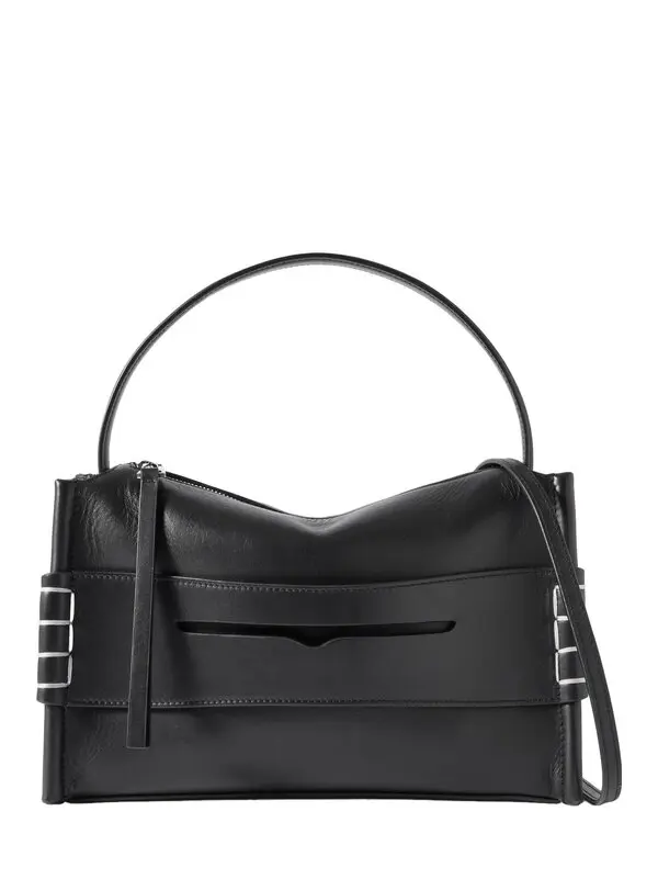 JW Anderson Loafer Whipstitched Leather Shoulder Bag - Black
