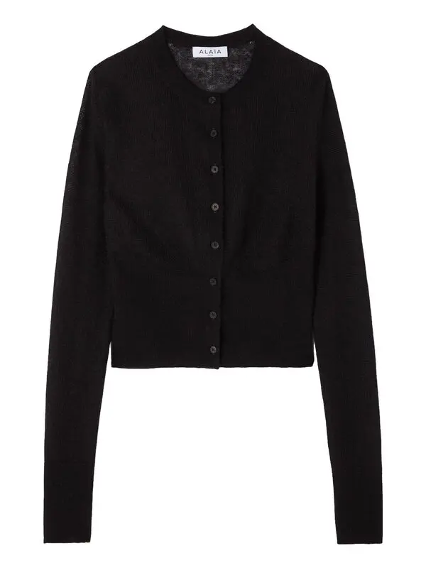 Alaïa Mohair-blend Cardigan - Black