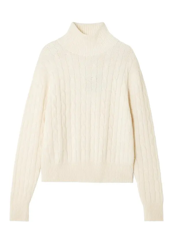 Arch4 Patrizia Cable-knit Cashmere Turtleneck Sweater - Ivory