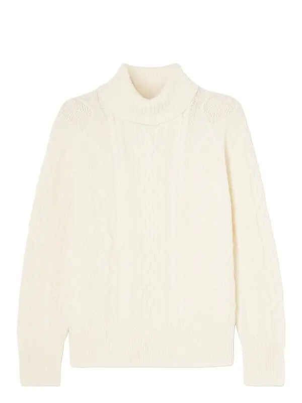 Arch4 Patrizia Cable-knit Cashmere Turtleneck Sweater - Neutrals