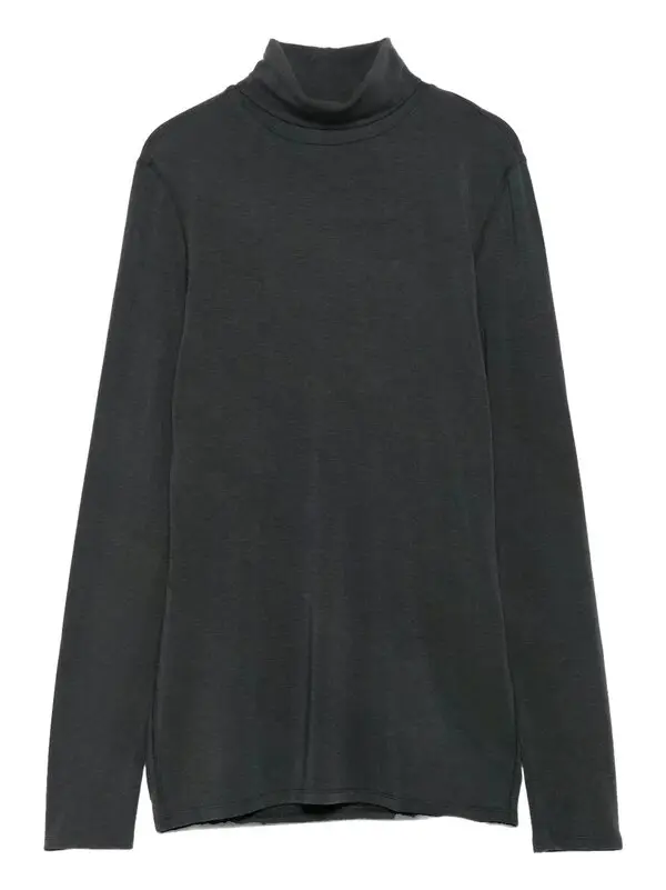 AMOMENTO Roll-neck Long-sleeve Top - Grey
