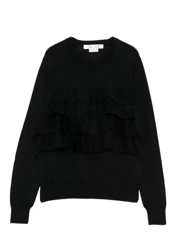 Comme Des Garçons Ruffled Sweater - Black