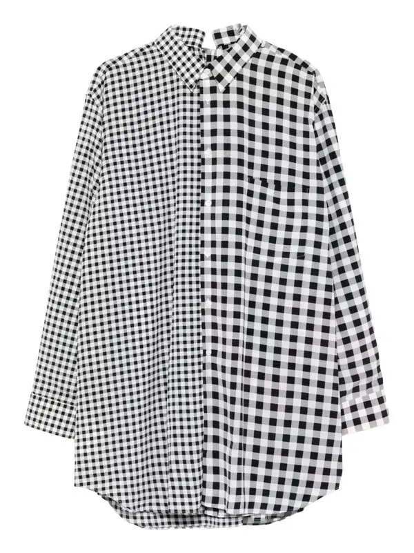 Comme Des Garçons Gingham-pattern Shirt - Black