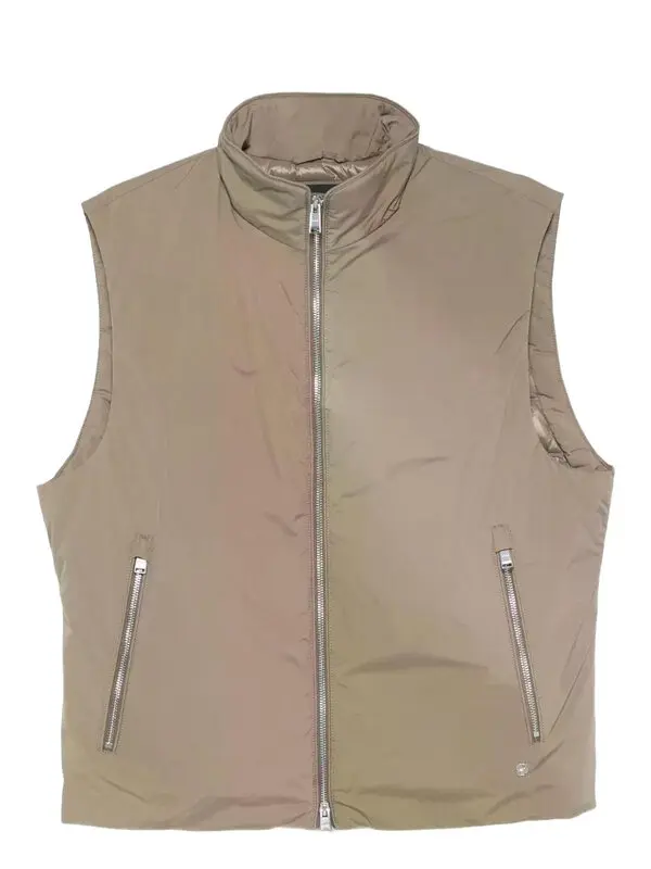 BOSS Zip-up Gilet - Brown