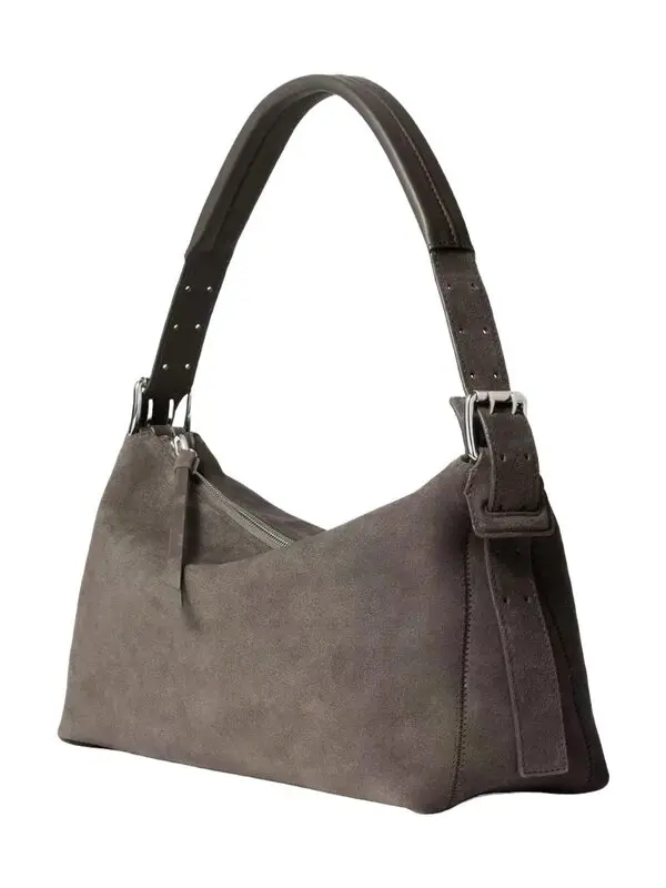 LEMAIRE Belted Suede Tote Bag - Grey