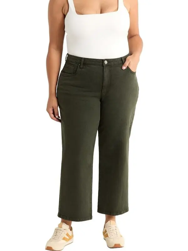 Kut From The Kloth High Waist Ankle Wide Leg Jeans - Sherwood Forest