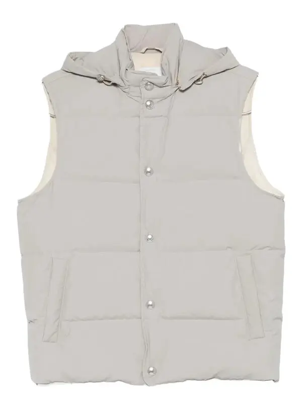 Eleventy Hooded Vest - Grey