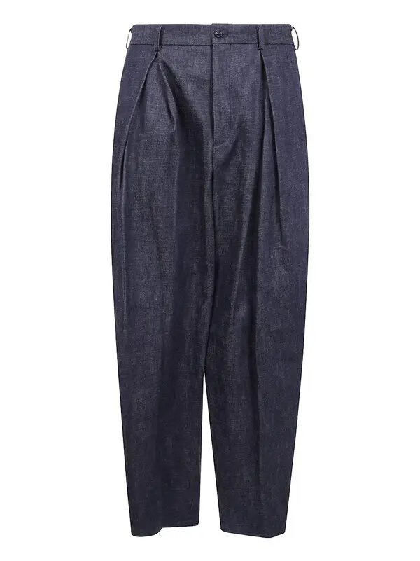 Comme Des Garçons Wide Leg Trousers - Blue