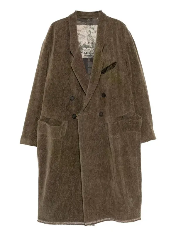 ZIGGY CHEN Double-breasted Coat - Brown