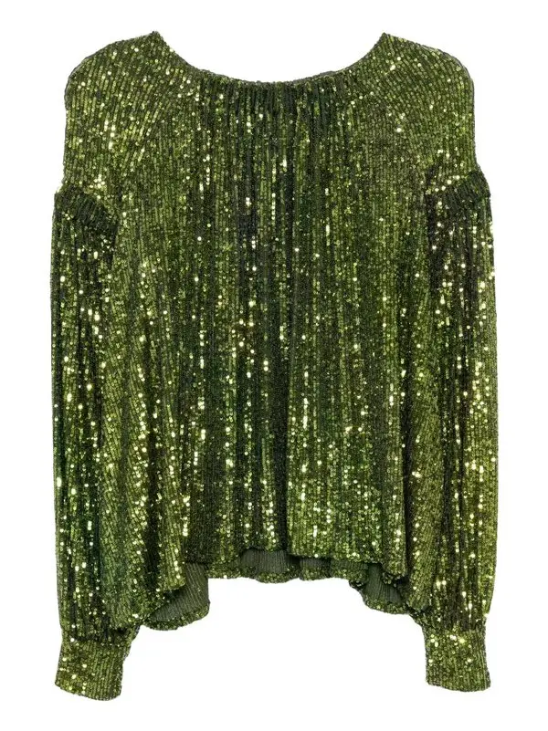 Rabanne Top With Sequin Embellishments - Green