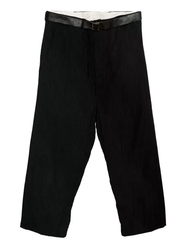 PAUL HARNDEN Striped Trousers - Black