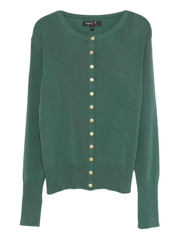 AGNÈS B. Snapy Cardigan - Green