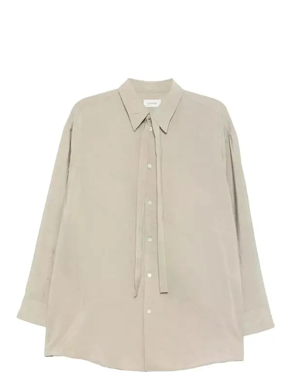 LEMAIRE Tie-neck Shirt - Neutrals